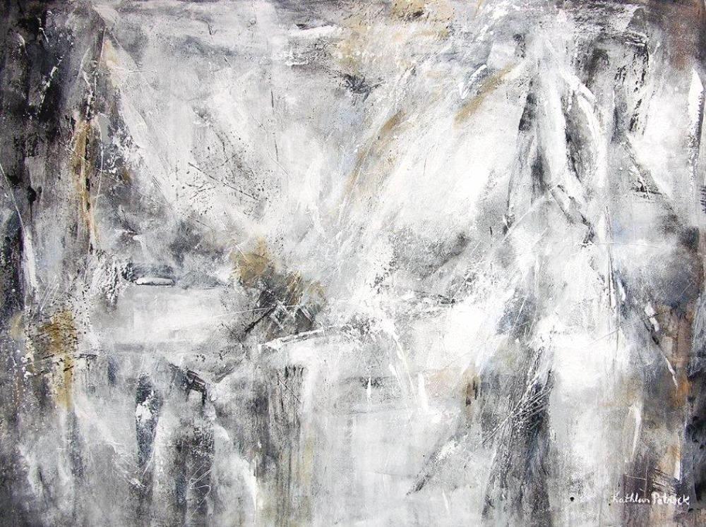 Neutral Abstract Canvas Print "A Symphony of Time" – Chicago Skyline Art