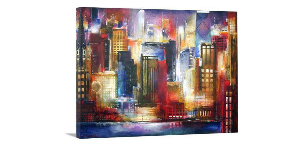 Chicago Cityscape Canvas Print - "One Evening in Chicago" – Chicago ...