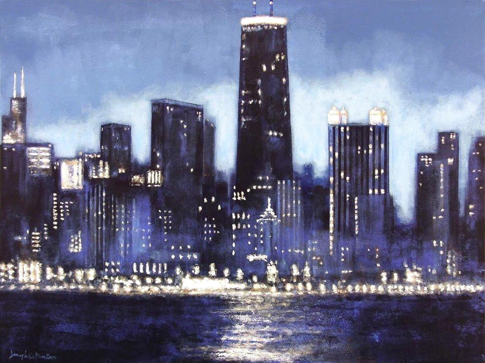 Chicago Skyline Canvas Art Prints - Based on Original Paintings ...