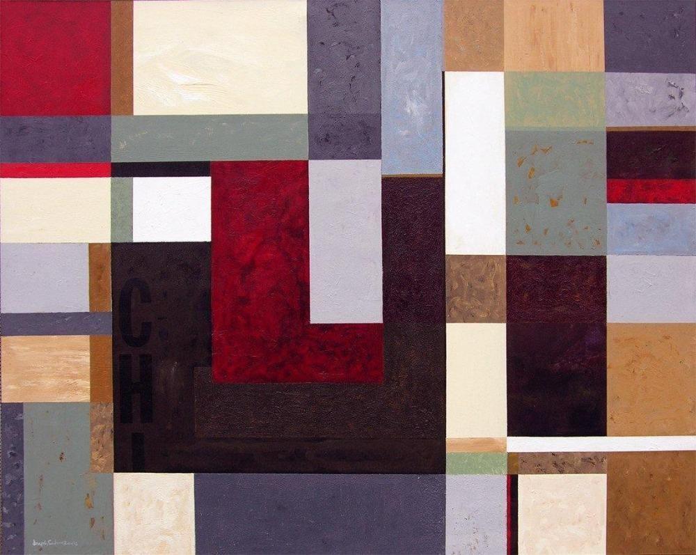 Geometric Abstract Chicago Wall Art – Chicago Skyline Art