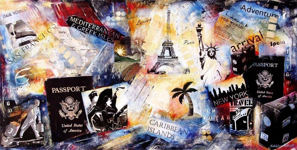 Travel Art Canvas Print - From an Original Painting – Chicago Skyline Art